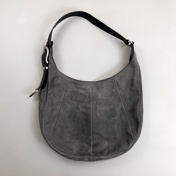 Frye | Bags | Frye Hobo Bag Suede Leather Silver Tone Hardware Buckle ...